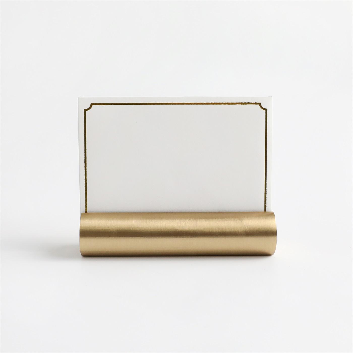 MAXERY Custom Brass Greeting Business Tag Card Display Sign Holder ...