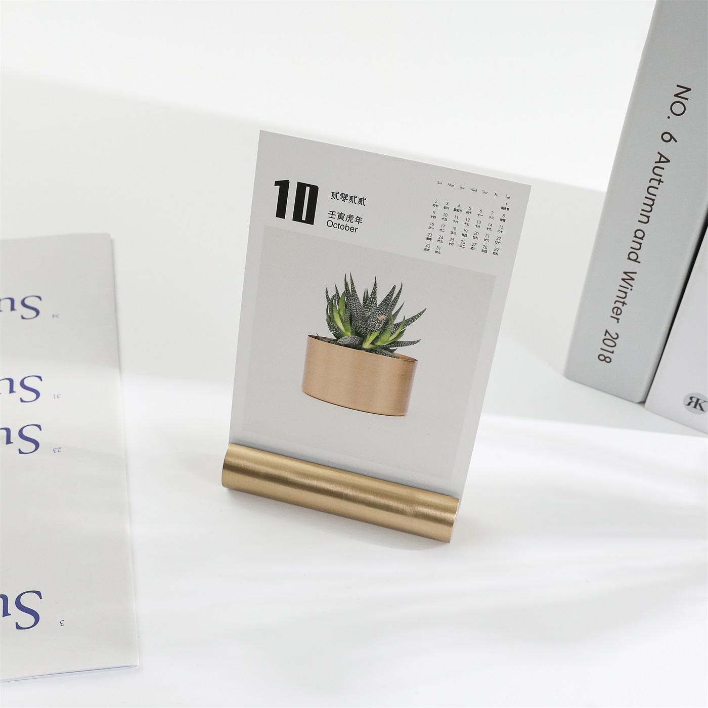 MAXERY Custom Brass Greeting Business Tag Card Display Sign Holder ...