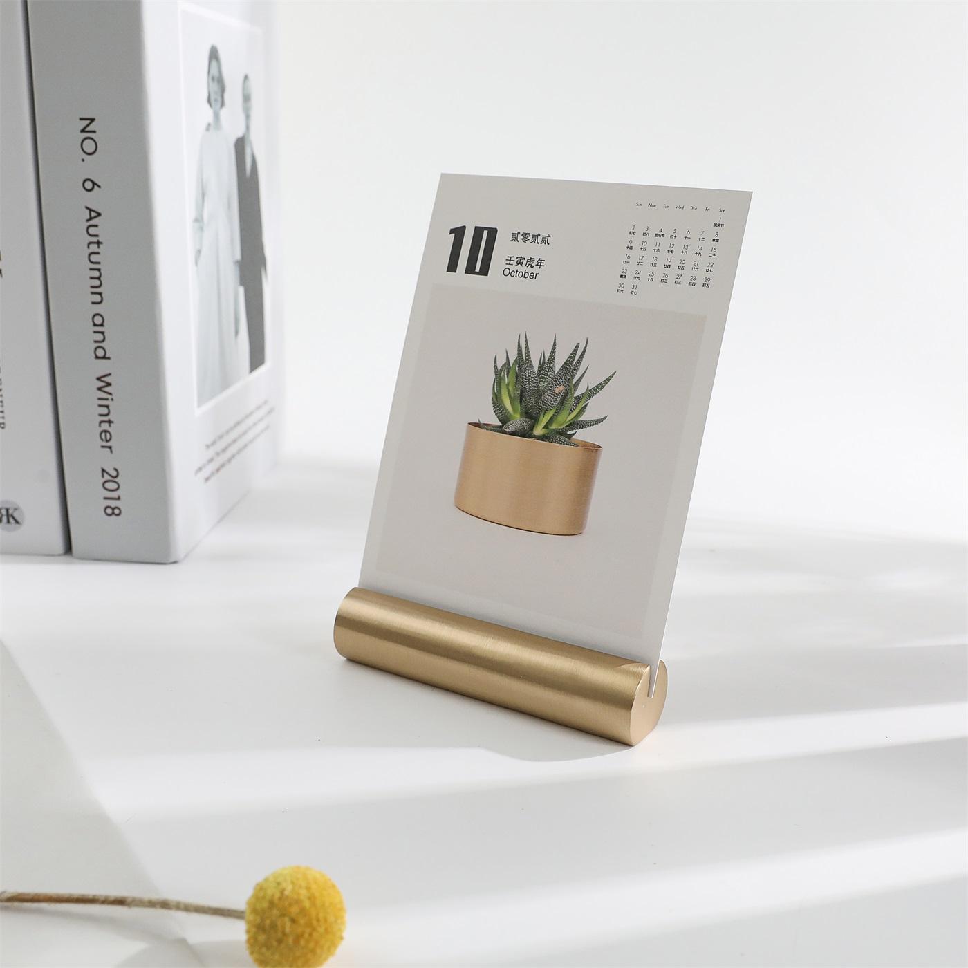 MAXERY Custom Brass Greeting Business Tag Card Display Sign Holder ...